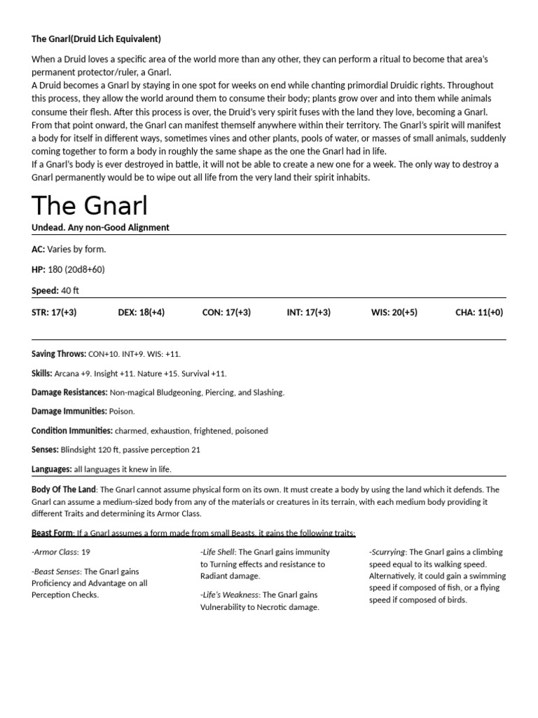 The Gnarl | PDF