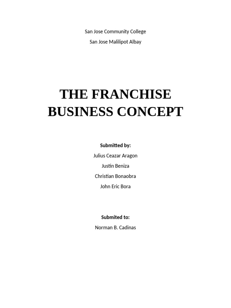 FM-4B_1_The-Franchise-Business-Concept. | PDF