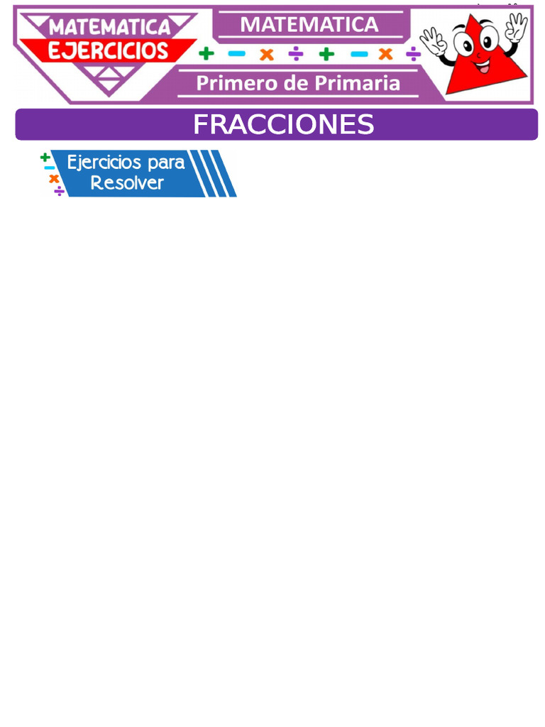 Fracciones para Primer Grado de Primaria | PDF