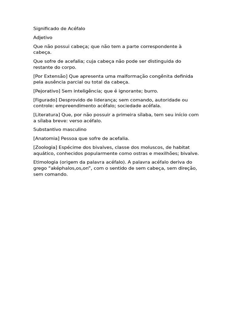 Acéfalo | PDF