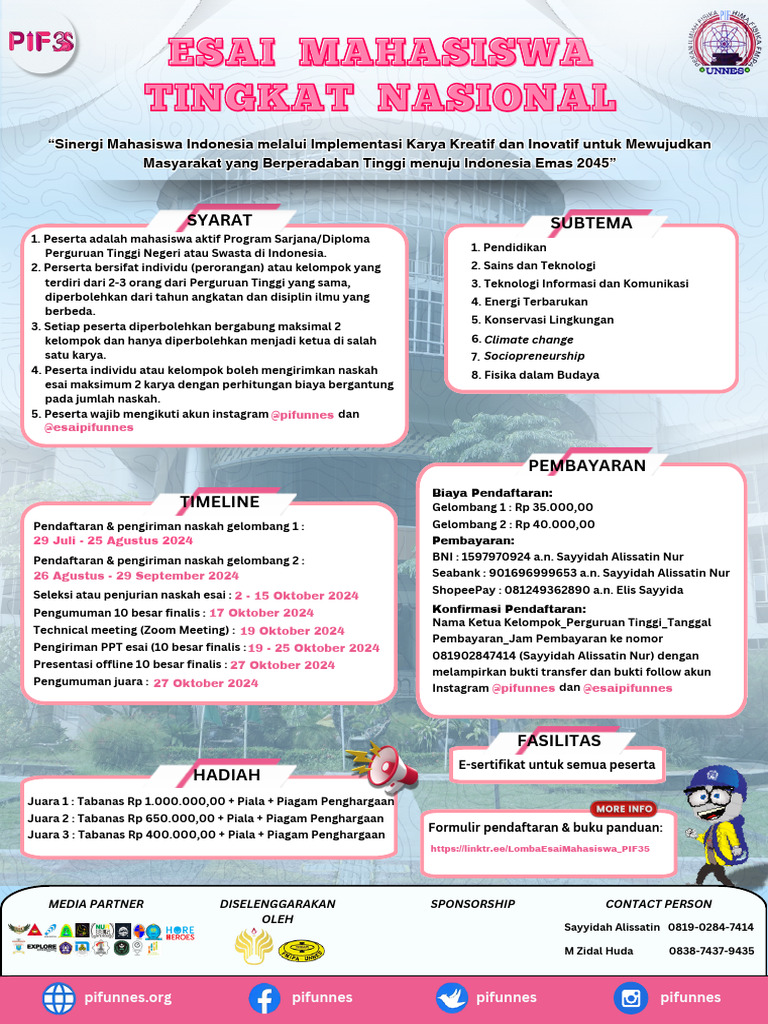 Esai Mahasiswa Nasional Pif 35 | PDF