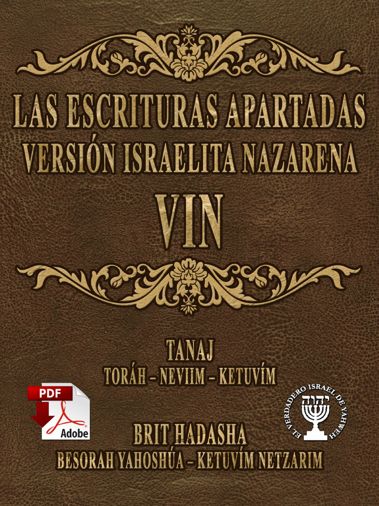 Sagradas Escrituras Version Israelita Nazarena Vin Tanaj - Toráh ...