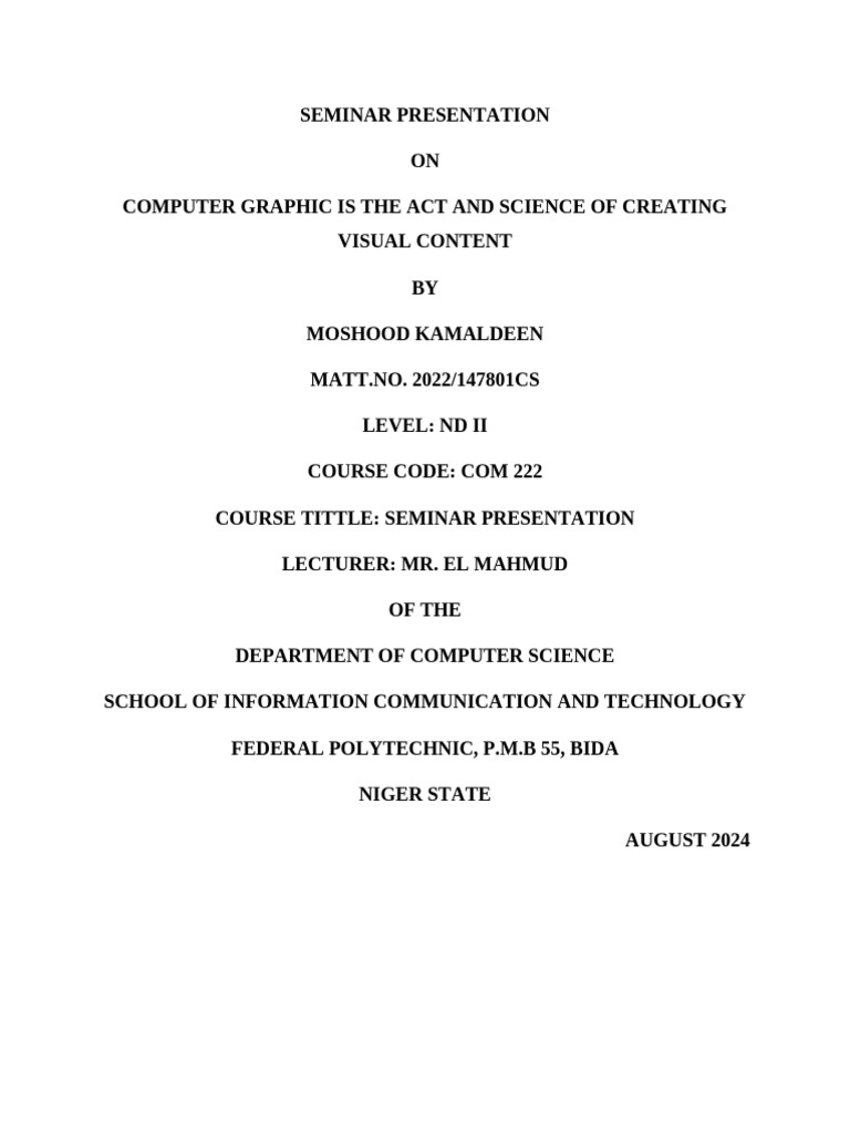 Computer Graphics Science | PDF