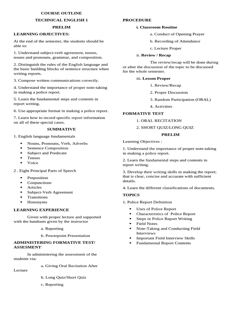 Cdi 5 Outline | PDF