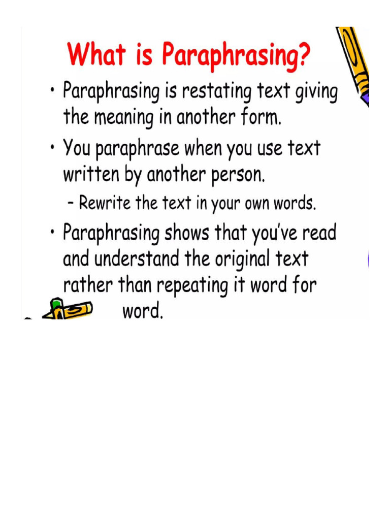 Paraphrasing | PDF