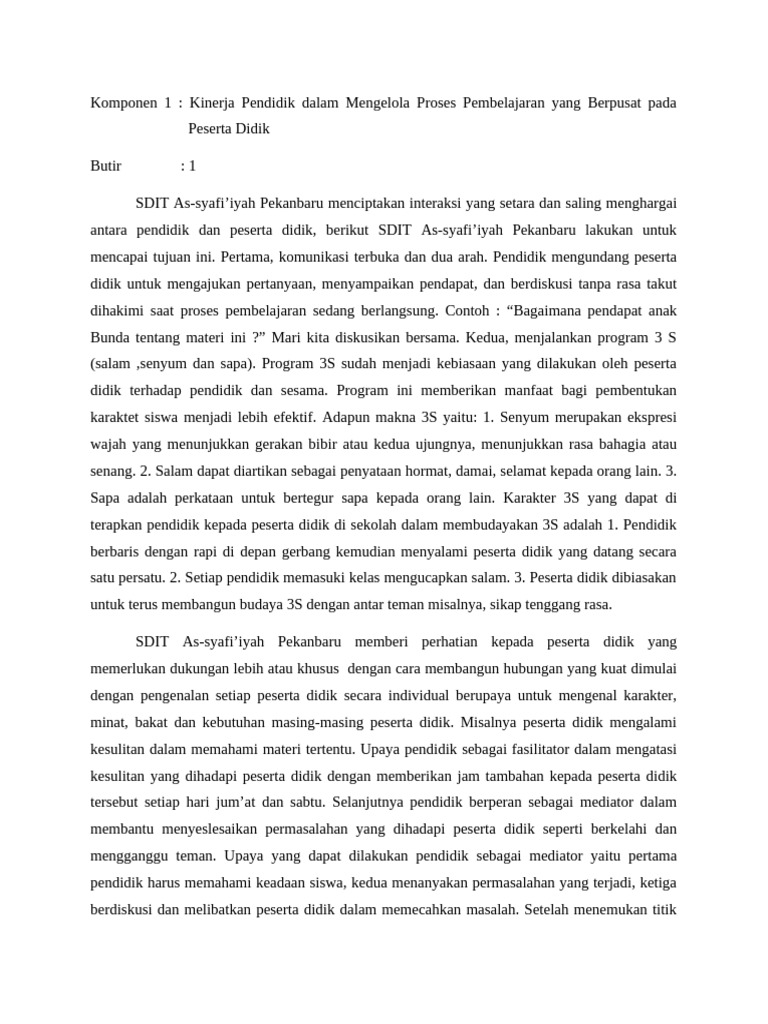 Akreditasi Butir 1 | PDF