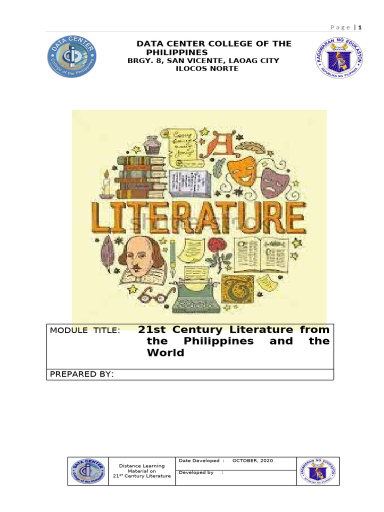 21st CENTURY LITERATURE 4th Module | PDF | Philippines | Foreign Language Studies