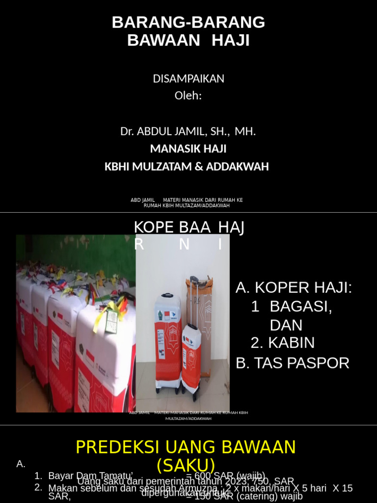 Barang Bawan Haji Revisi-1 | PDF