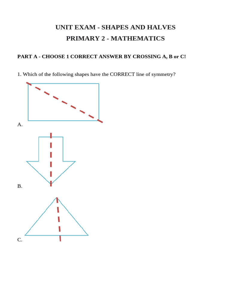 P2 Math - Shapes | PDF