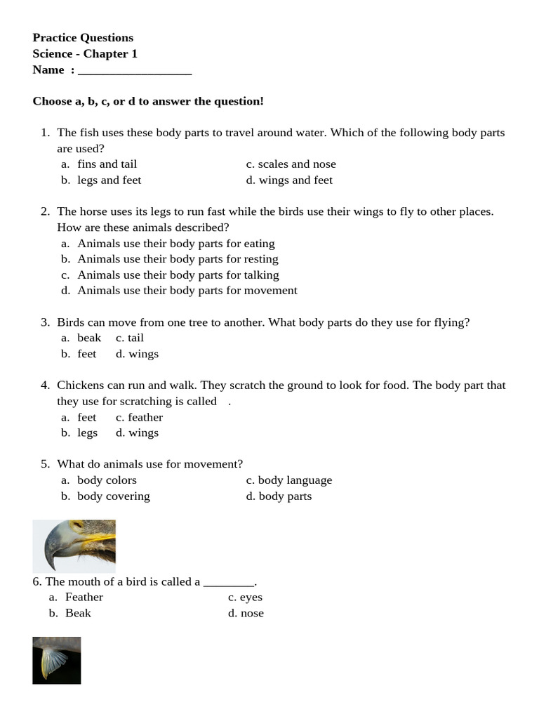 Science - Chapter 1 Animals | PDF