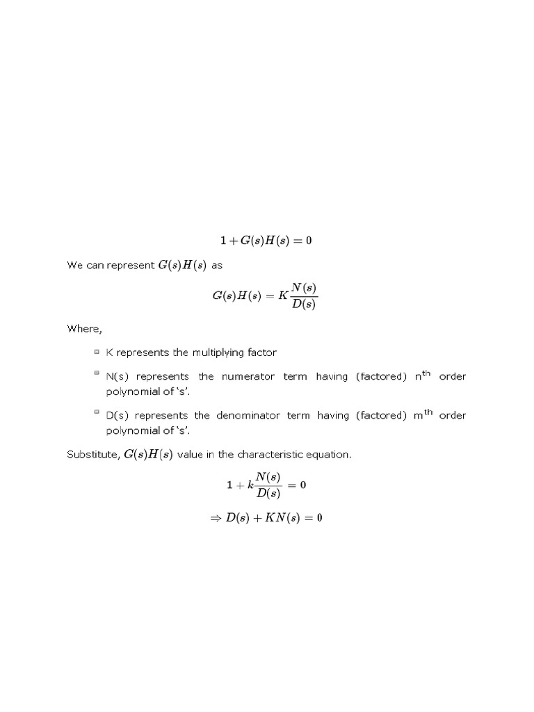 Be Ee 8th Cs Root Locus Technique by Kanchan Thool | PDF