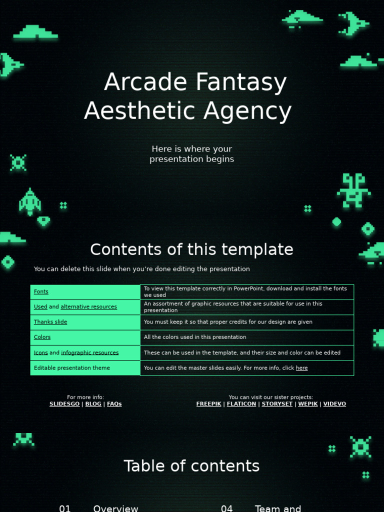 Arcade Fantasy Aesthetic Agency by Slidesgo | PDF