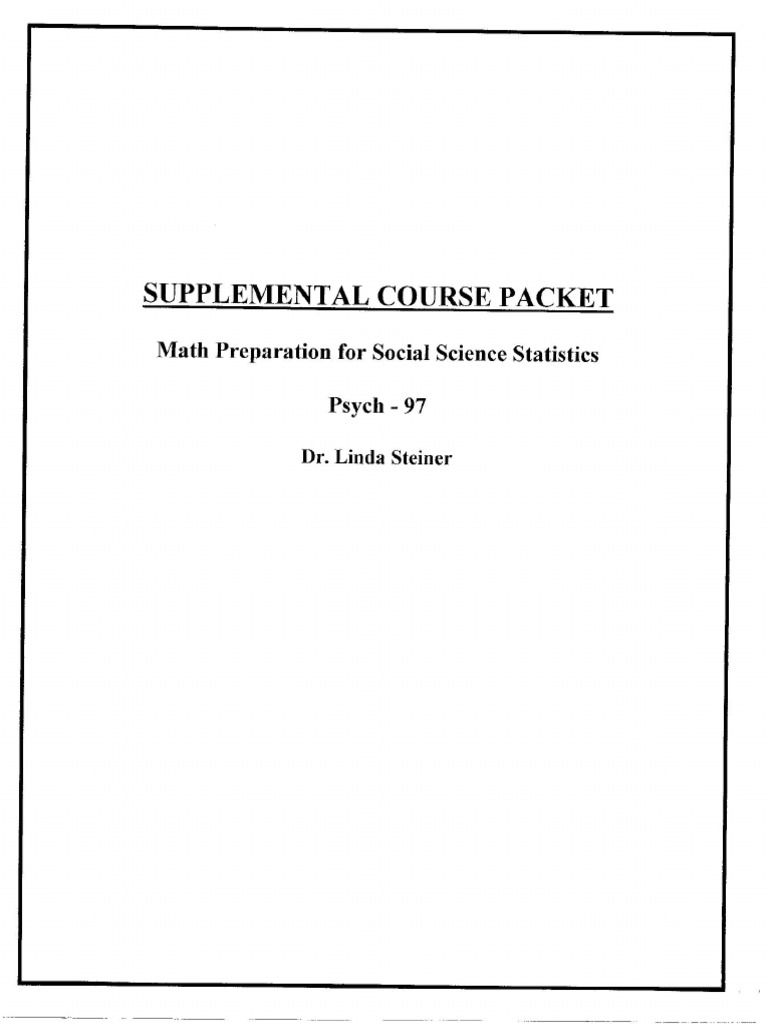 Course Packet Introduction and Pre-Test | PDF
