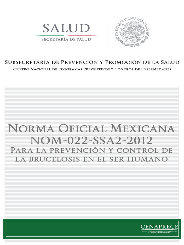 Proy Nom 022 Ssa2 2010 | PDF