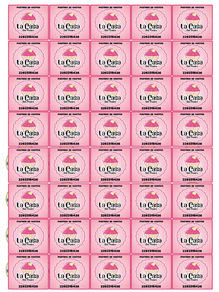 3 Tabloide Adhesivo Con Barniz Logo Postre | PDF