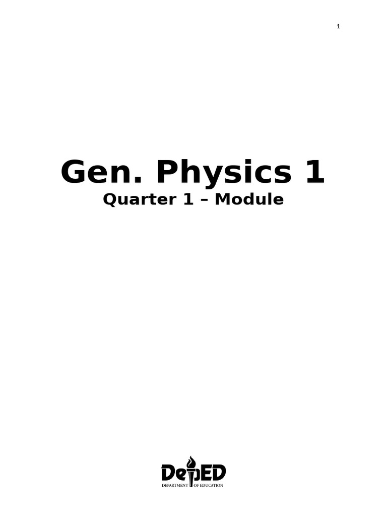 Physics 1 Module Revised 1Q | PDF