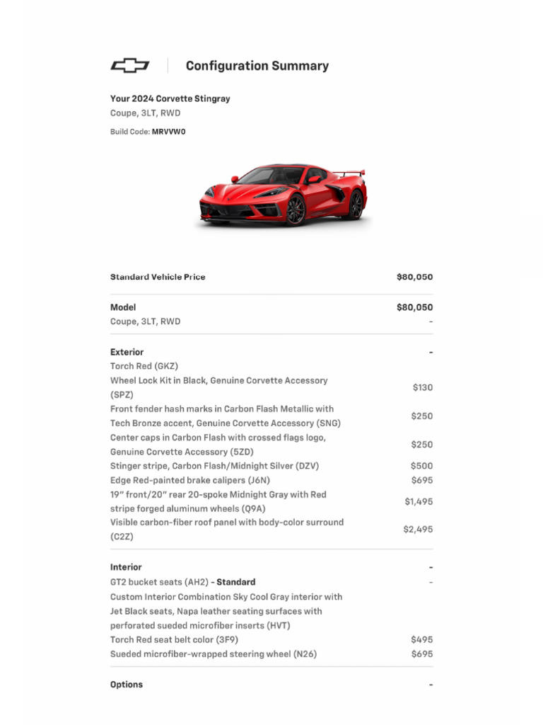 Corvette Stingray | PDF