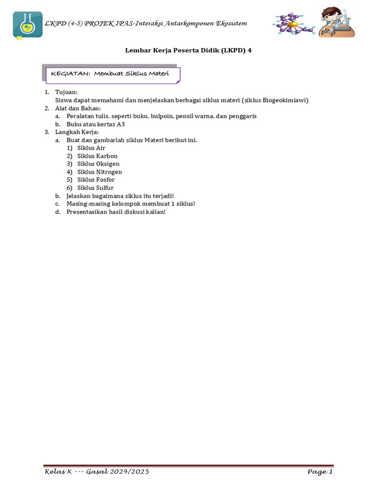 Lkpd (4-5) Projek Ipas-1.3 Interaksi Antarkomponen Ekosistem | PDF Lkpd (4-5) Projek Ipas-1.3 Interaksi Antarkomponen Ekosistem | PDF