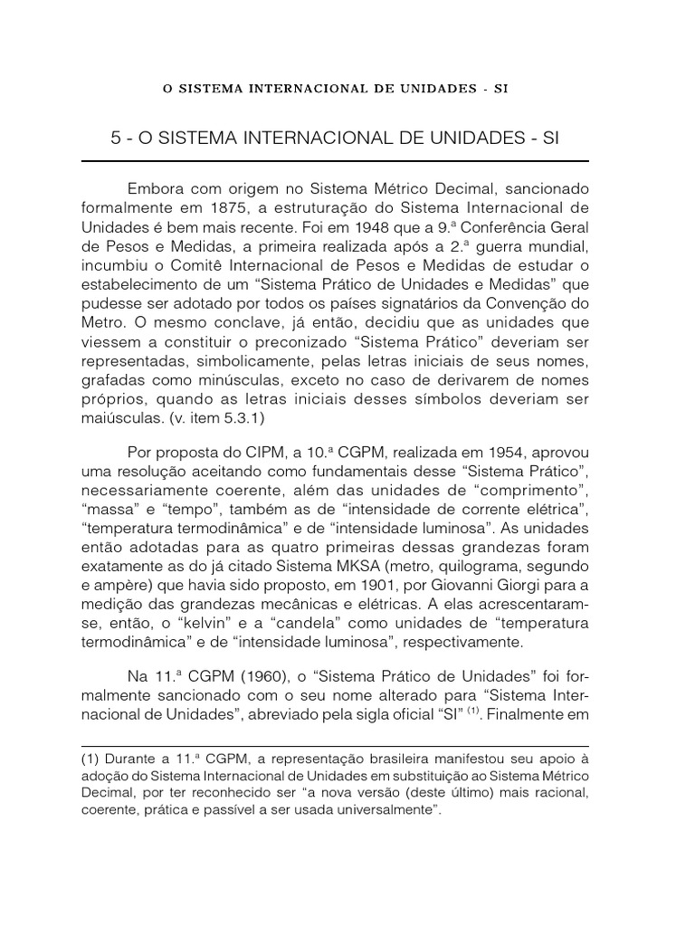 Si - Sistema Internacional de Unidades | PDF