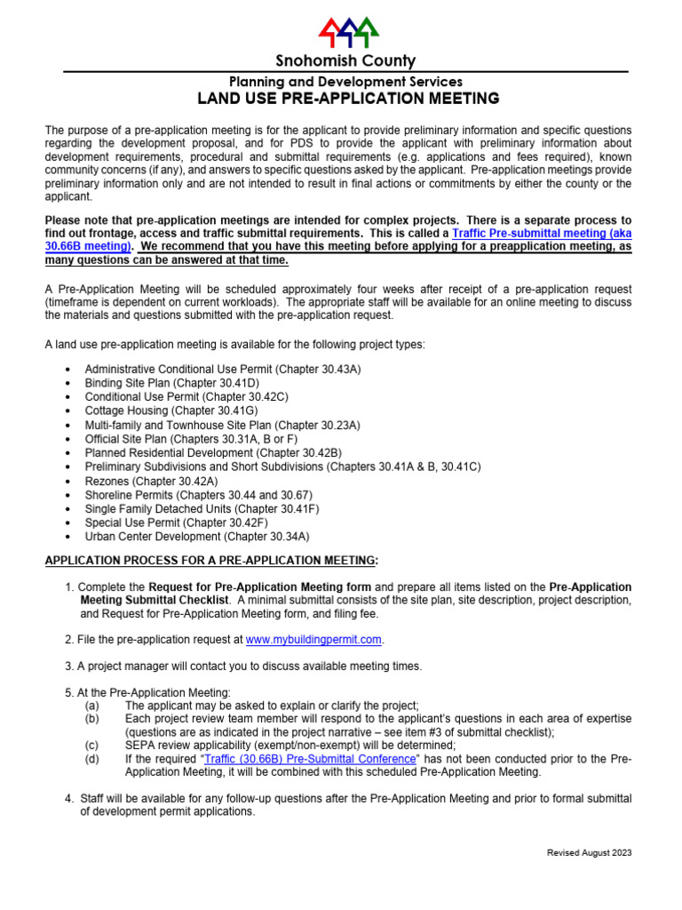 Land Use Pre-Application Meeting Submittal Checklist_202309261059444262 ...