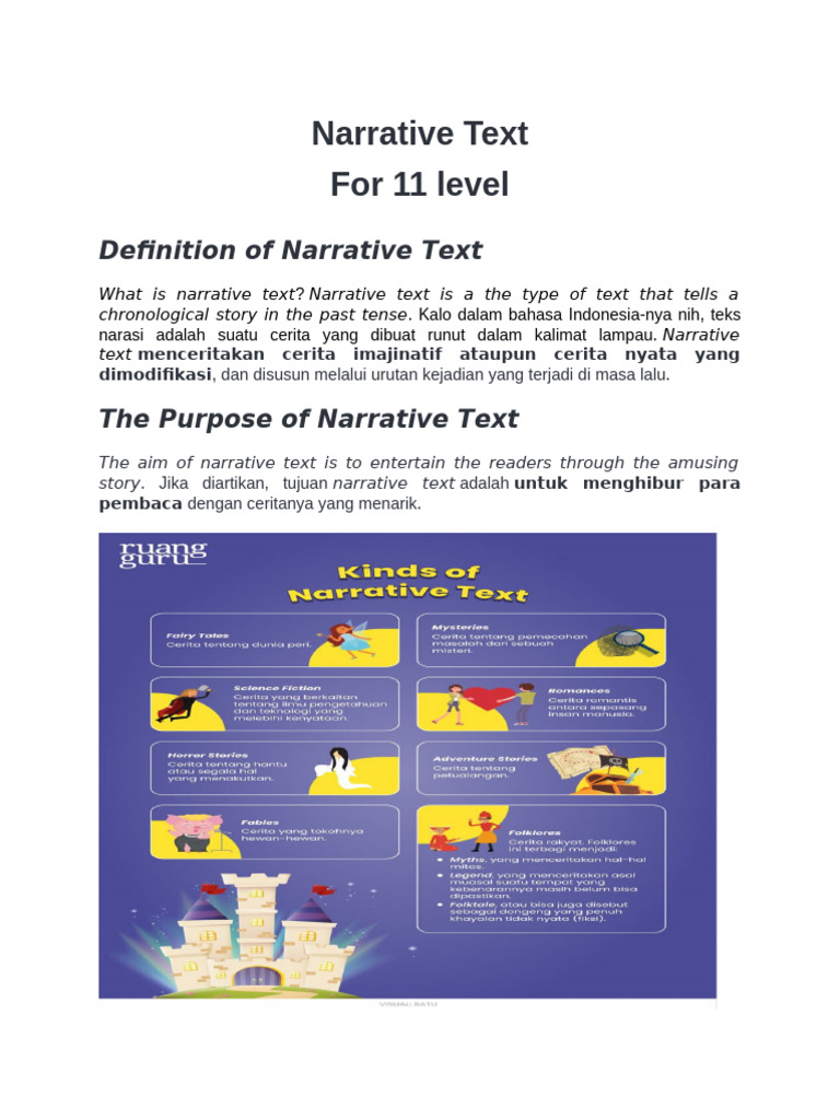 Narrative Text For 11th Level | PDF