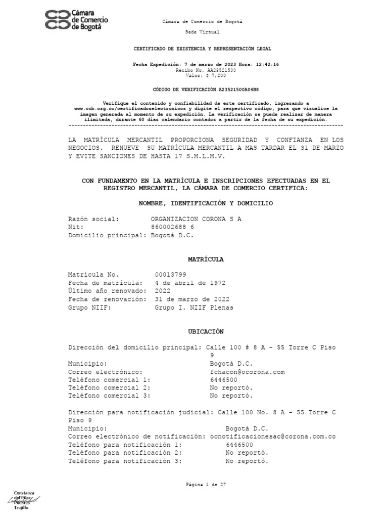 Cerl Organizacion Corona | PDF