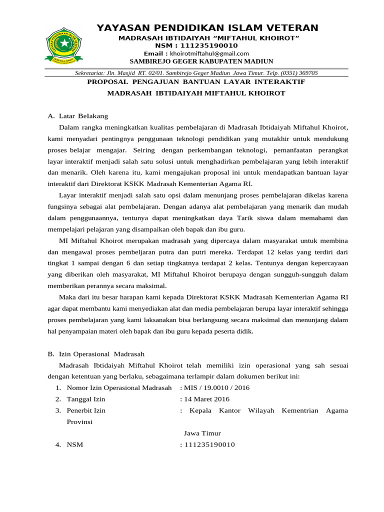 Proposal Layar Interaktif | PDF