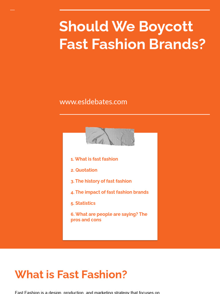 Should We Boycott Fast Fashion Brands - 2 | PDF