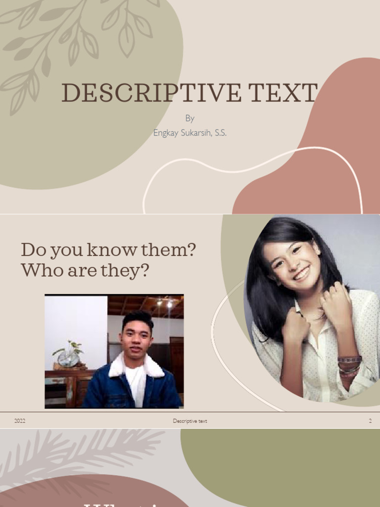 Descriptive Text Describing Person Part 1 | PDF