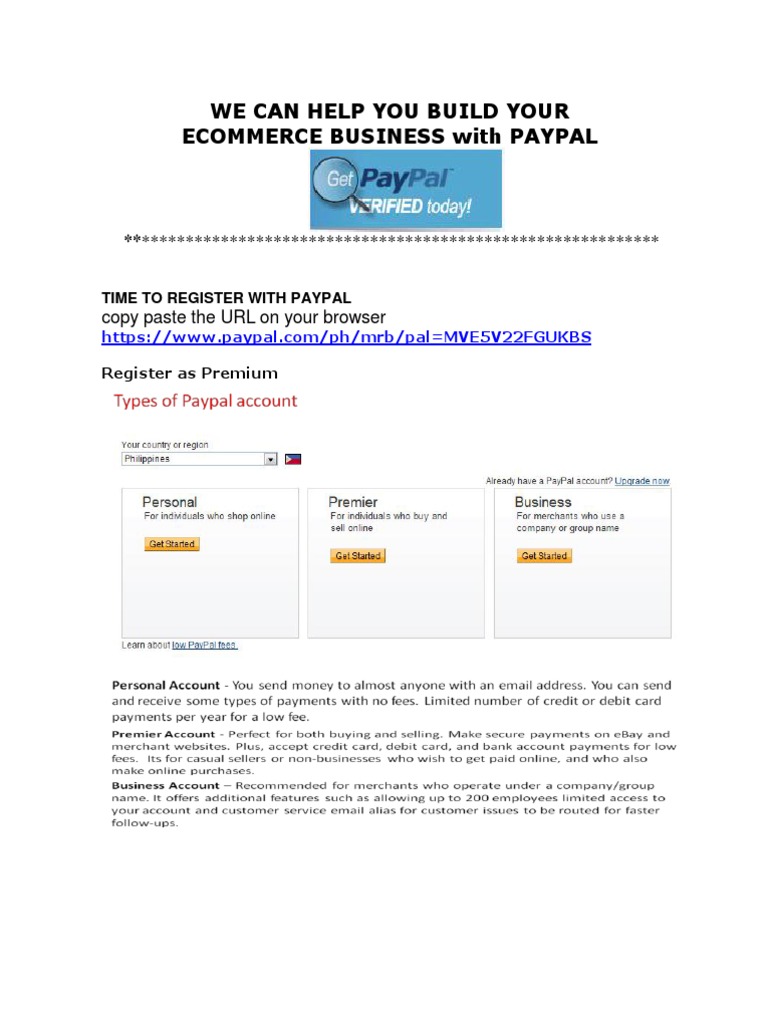 Paypal Registration Process | PDF | Pay Pal | Financial Transaction