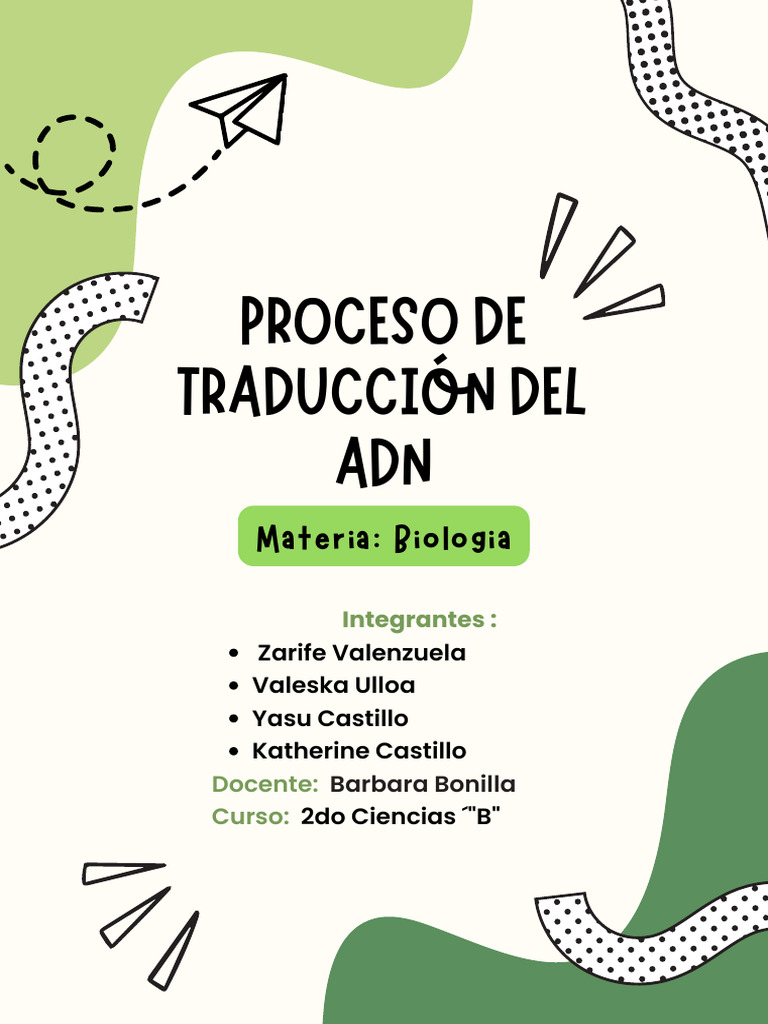 Documento Proceso de Traduccion Del ADN | PDF