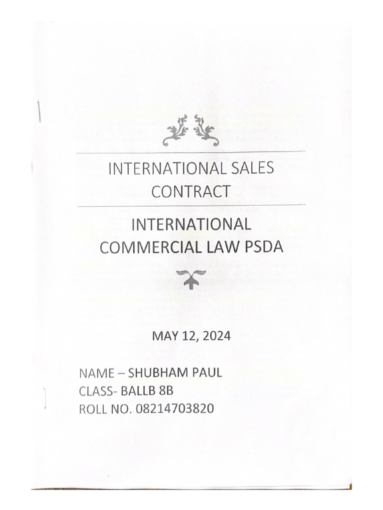 International Sales | PDF