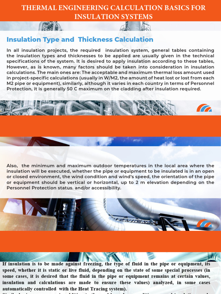 Thermal Insulation Engineering - Calculation Basic Points | PDF