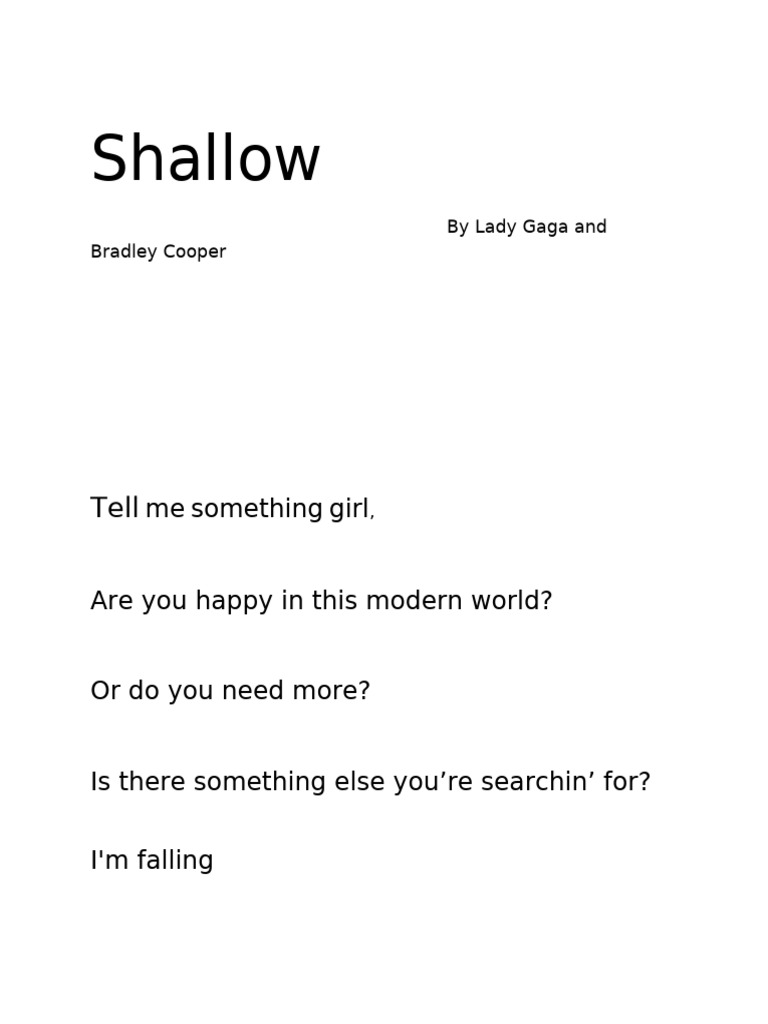 Shallow | PDF