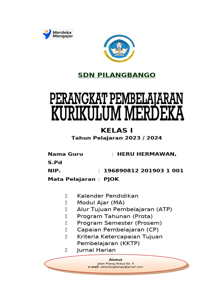 Cover Perangkat Ajar Kurikulum Merdeka | PDF