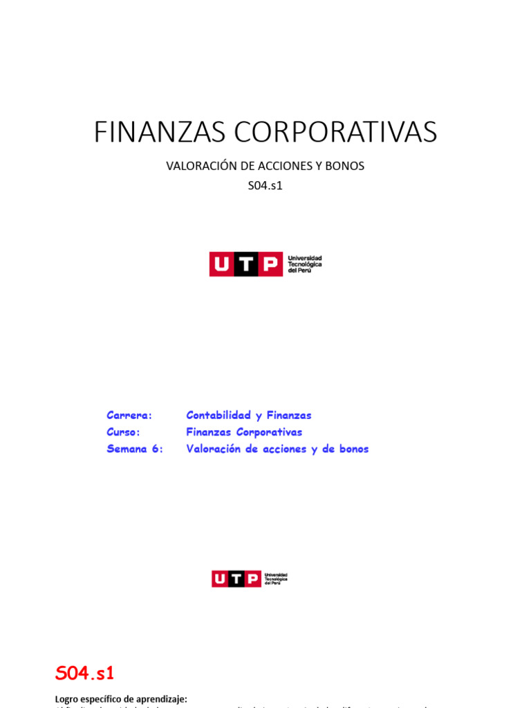 S03.s1 Valoración de Acciones y Bonos | PDF