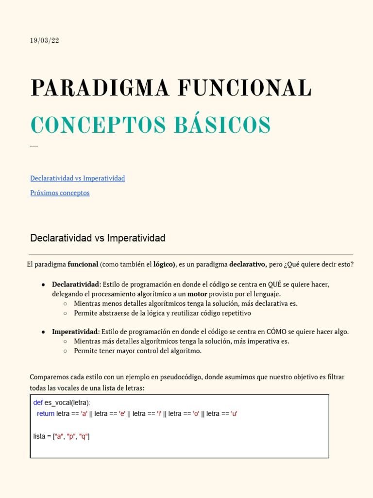 Introduccion Al Paradigma Funcional v2 | PDF