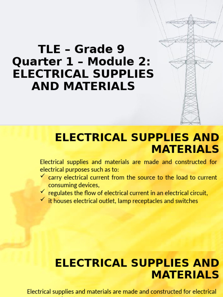 l2 g9 Electrical Supplies and Materials | PDF