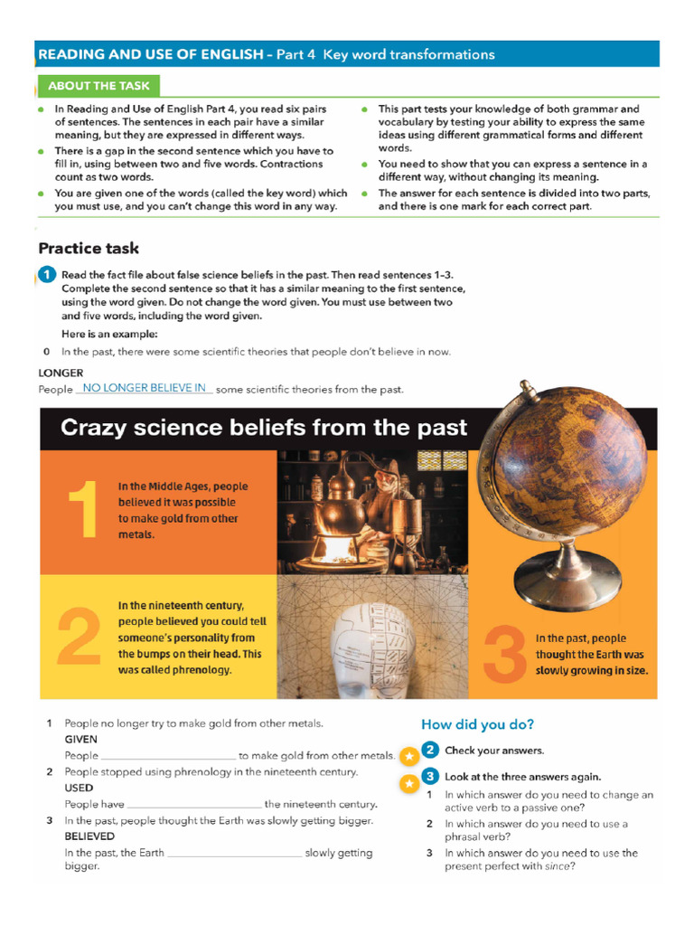 Key-word transformations_ part 4 | PDF