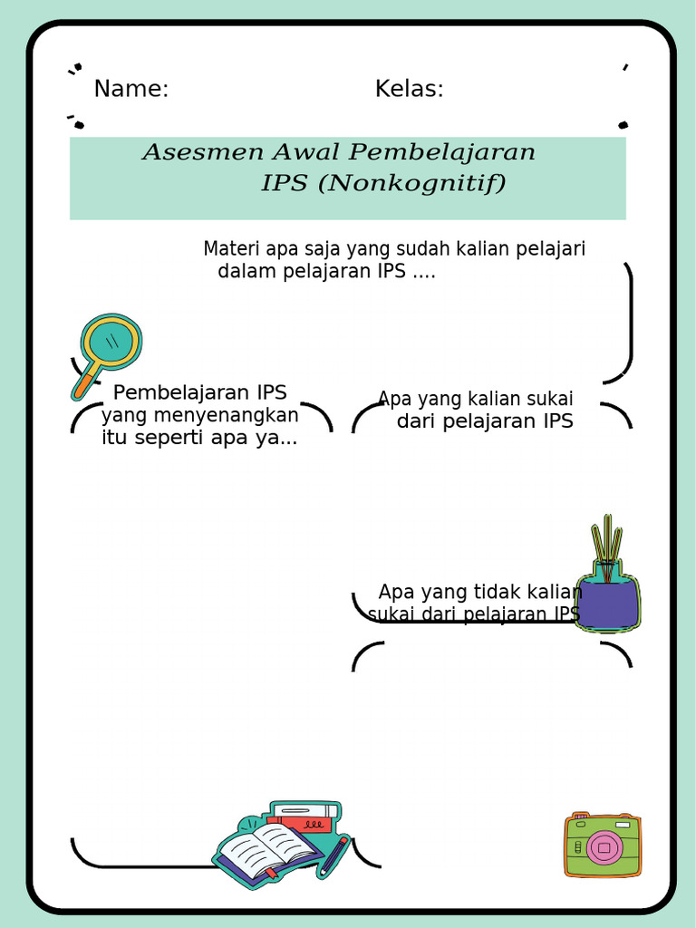 Contoh Asesmen Awal Dan Formatif | PDF