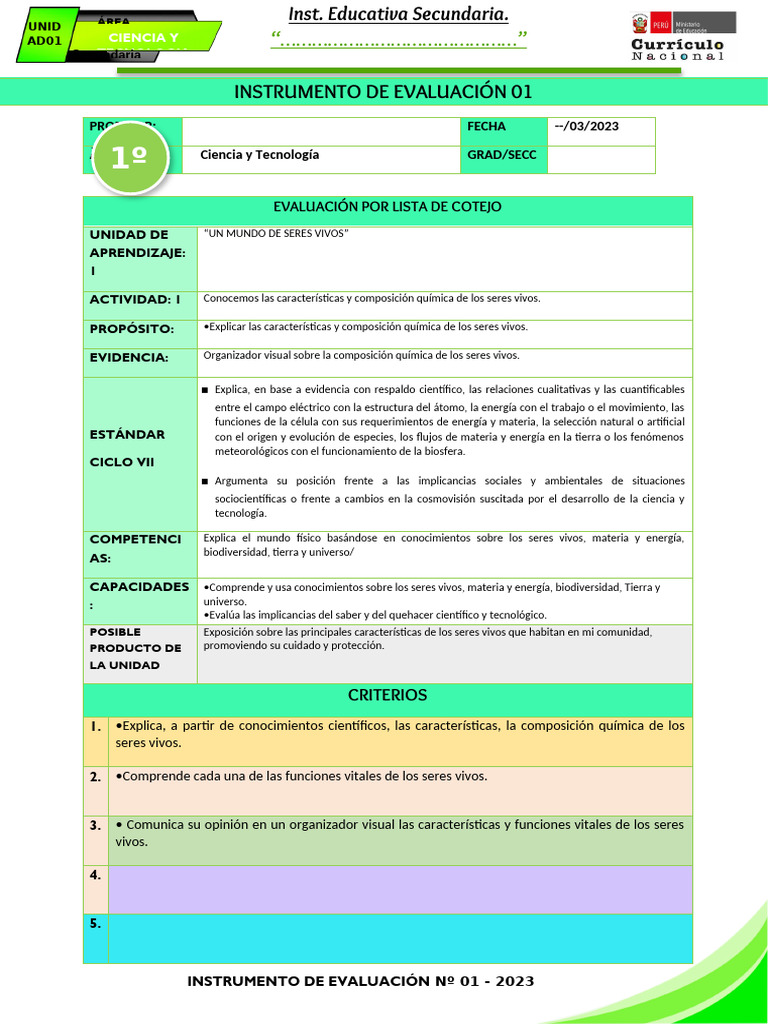 1º LC Act 1 - Cyt-U1 | PDF | Technology & Engineering