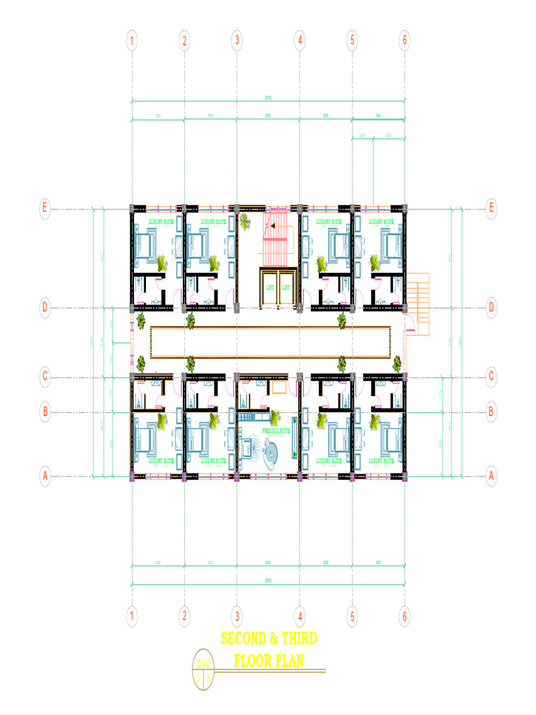 Second & Third Floor Plan: Luxury Suite Luxury Suite Luxury Suite Luxury Suite | PDF