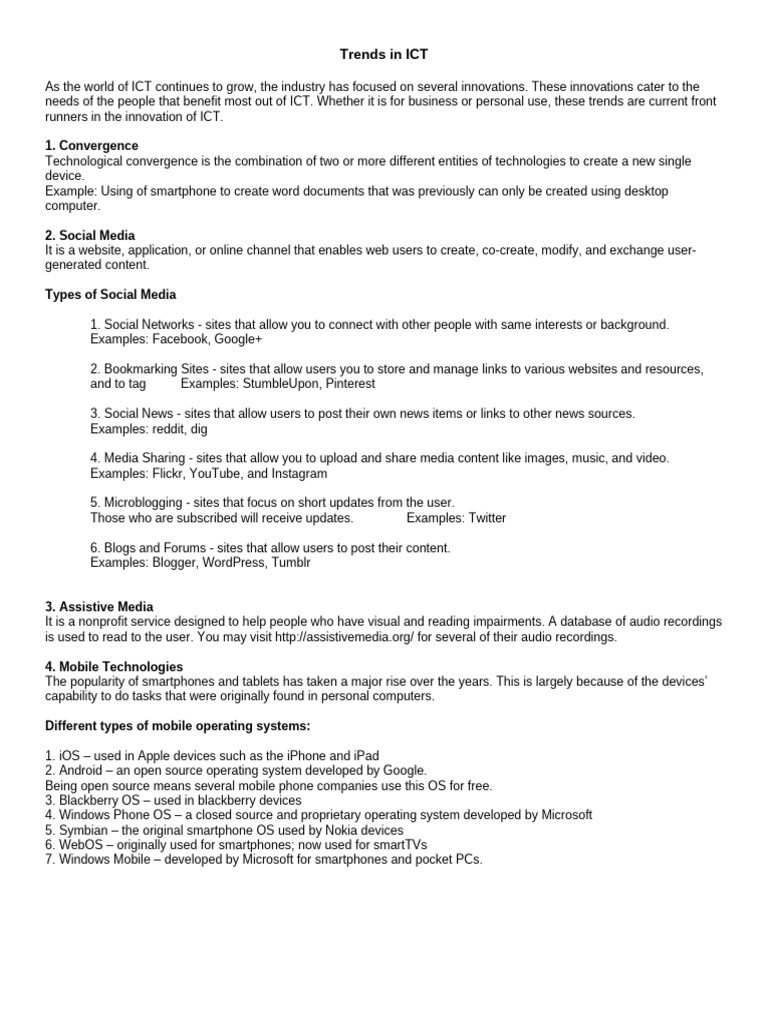 Trends in ICT | PDF