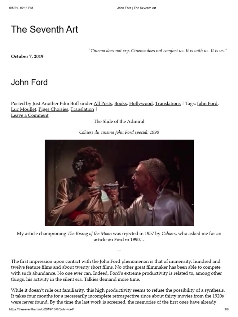 John Ford Luc Moullet | PDF