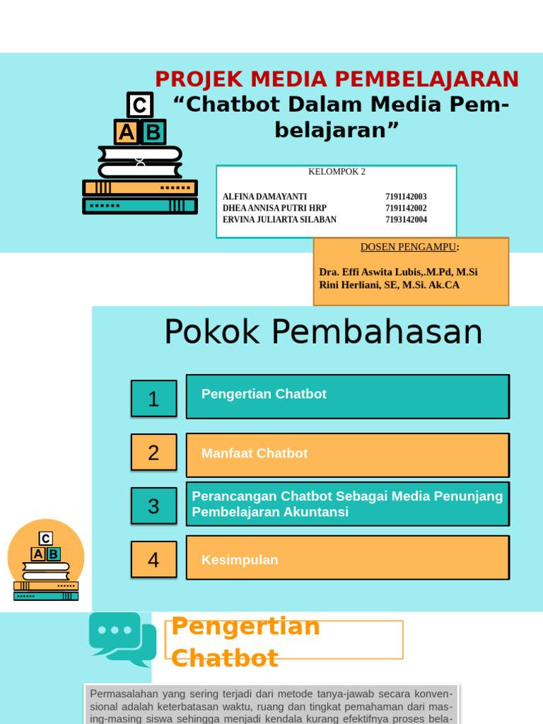 Projek Media Pembelajaran: "Chatbot Dalam Media Pem-Belajaran" | PDF