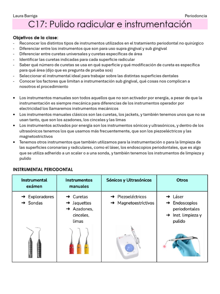 Pulido Radicular e Instrumentación | PDF