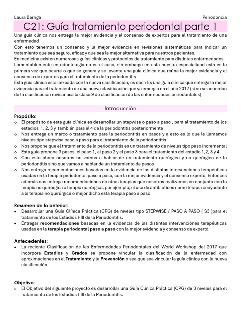 guia de tratamiento periodontal paso 1 y 2 | PDF