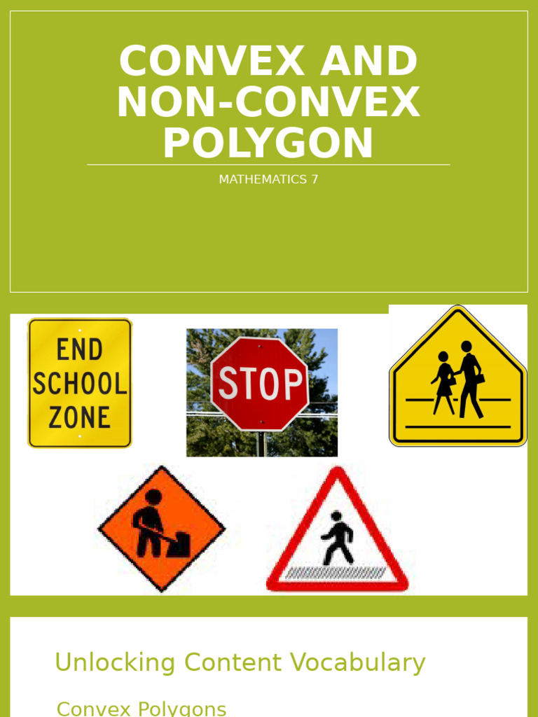 Convex and Non-Convex Polygon | PDF