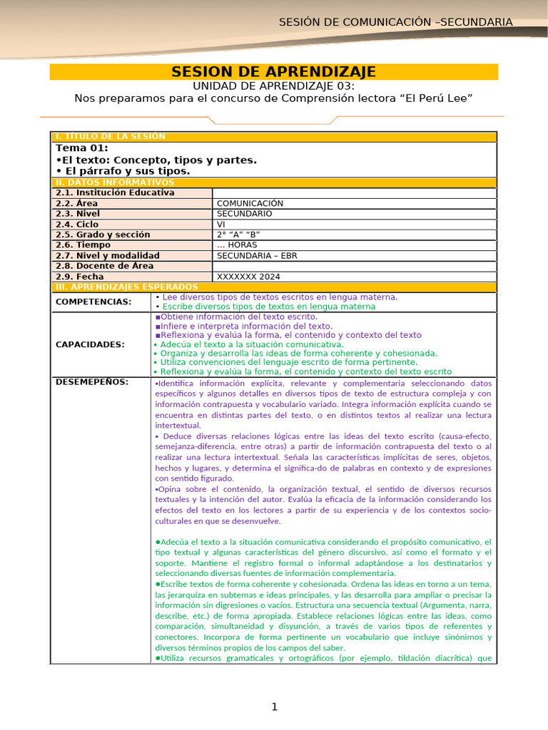 2° Sesion Actv 01 Comunicación 2024 | PDF