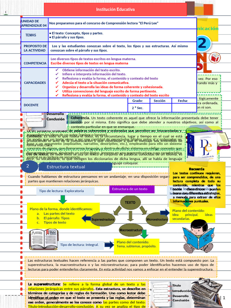 2º Sec. Comun. Ficha de Actv 01-2024 | PDF